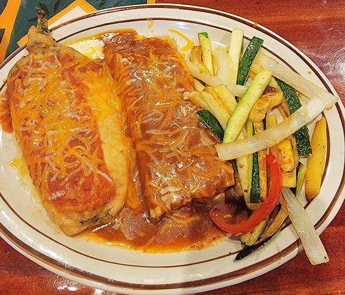 These burritos have gone through a transformation more dramatic than any Hollywood makeover &ndash; deep-fried to crispy perfection and smothered in melty goodness. 