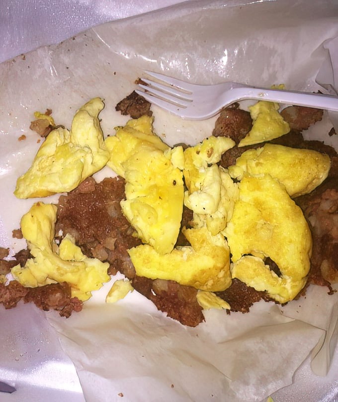 Corned beef hash and scrambled eggs&mdash;the breakfast equivalent of a warm hug from your favorite aunt who never judged your life choices.