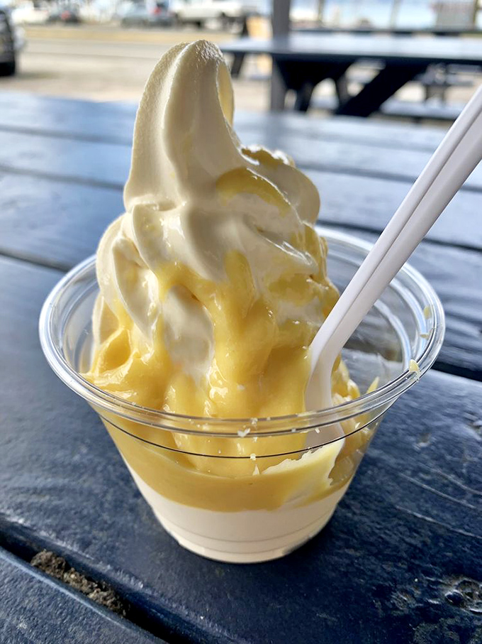 Sunshine in a cup! Vanilla custard drizzled with homemade lemon curd – like summer decided to throw a party in your mouth.