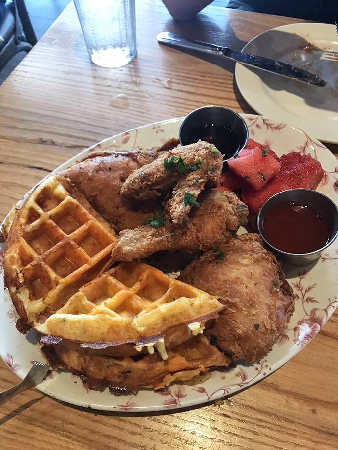 Whoever said "you can't have it all" never met this plate. The crispy-meets-fluffy masterpiece that launched a thousand road trips.