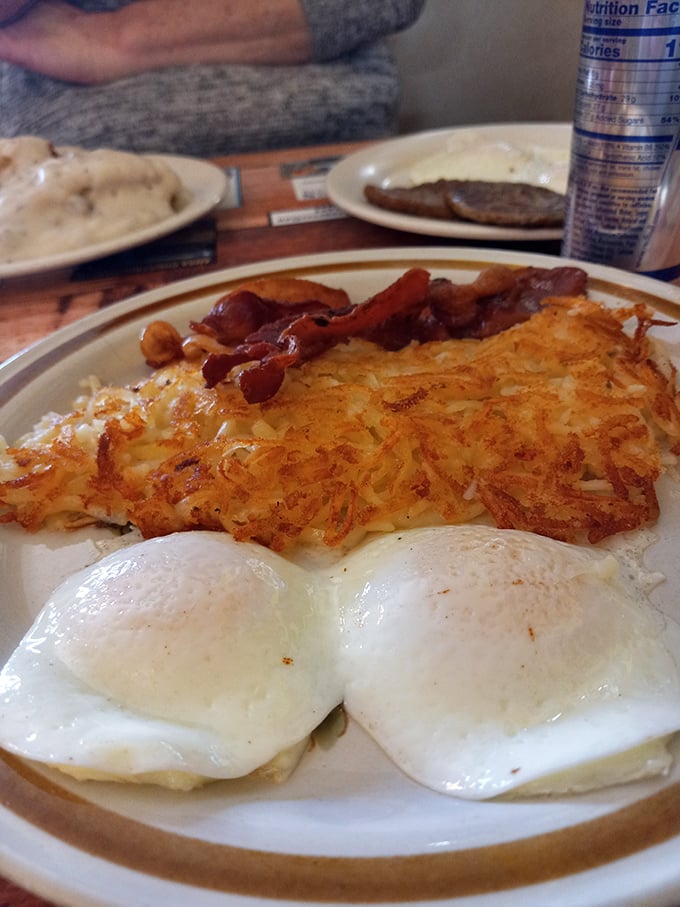 Golden, crispy exterior giving way to tender potato inside. If Michelangelo sculpted breakfast instead of marble, this would be his masterpiece.