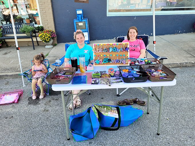 Local artisans display their handcrafted treasures at community markets – proof that creativity flourishes where life isn't consumed by hour-long commutes.