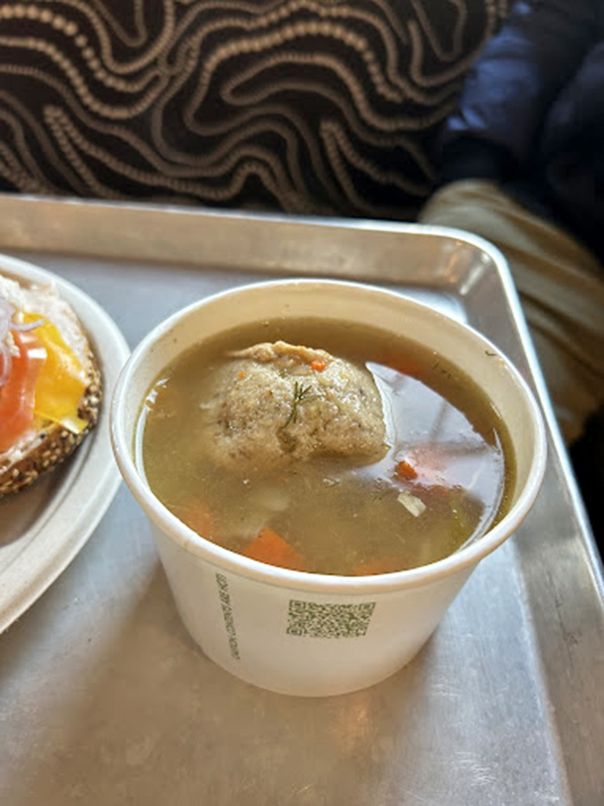 The perfect matzo ball should be light yet substantial&mdash;this one looks like it graduated with honors from the Bubbie Academy of Excellence.