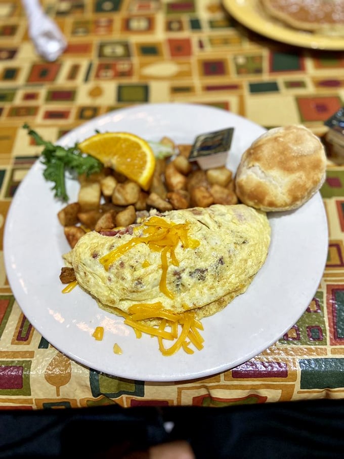 An omelet that's achieved the perfect cheese-to-egg ratio&mdash;the culinary equivalent of finding the Holy Grail on a Tuesday.