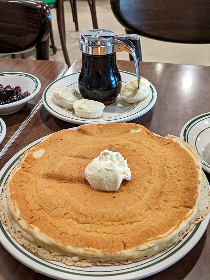 Behold the pancake in its natural habitat&mdash;golden, majestic, and topped with a dollop of butter melting like a morning snowflake on a warm griddle.
