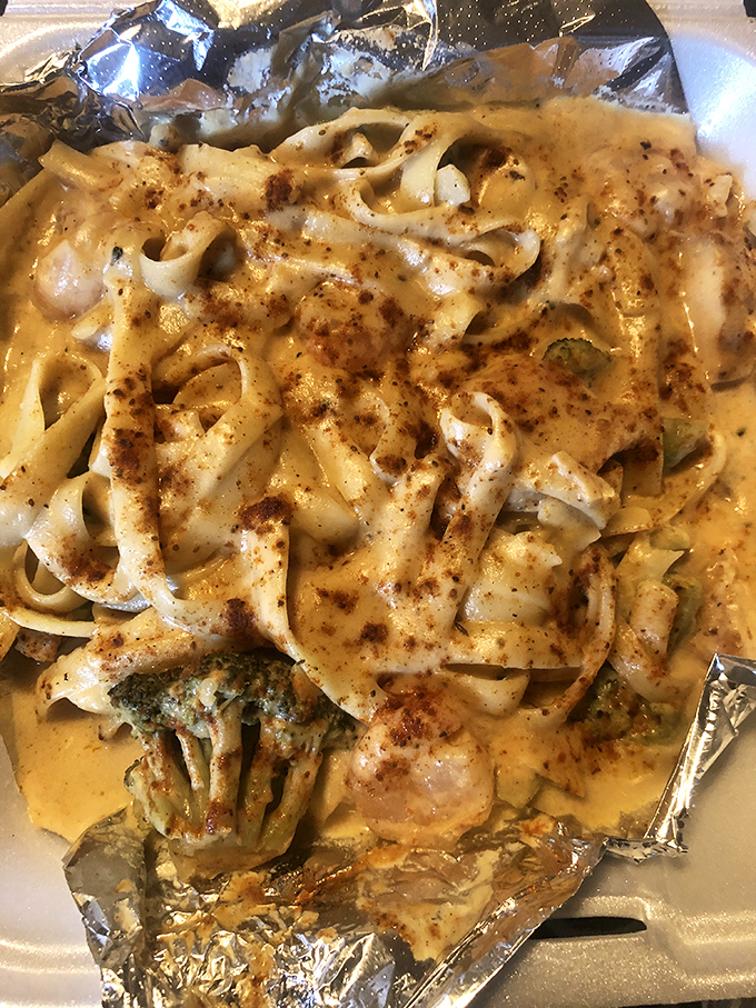 Pasta swimming in a creamy sauce with just enough spice to wake up your taste buds. Carbs never had it so good.