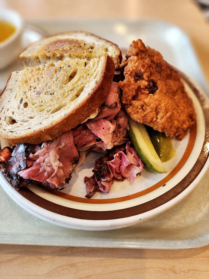 Architecture matters in Chicago, and this sandwich is a skyscraper of flavors&mdash;corned beef and pastrami engineered for maximum deliciousness.