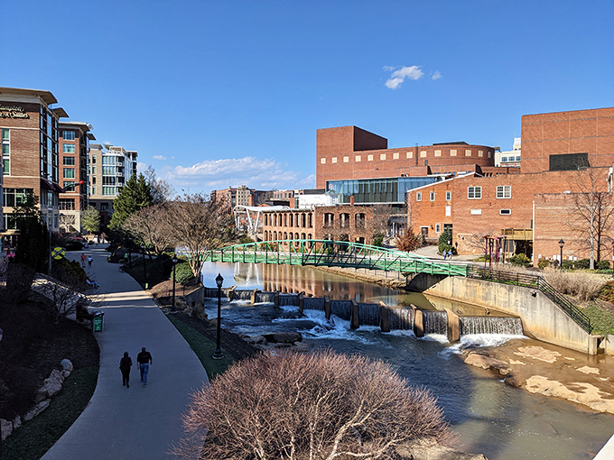 The Reedy River doesn't just flow through Greenville&mdash;it's the liquid spine connecting history to modernity, with pedestrian pathways chronicling the journey.
