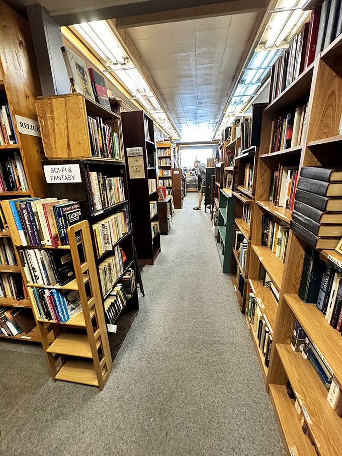 The sci-fi and fantasy section promises escape to worlds far beyond Georgia. Even Bradbury would approve of this collection.