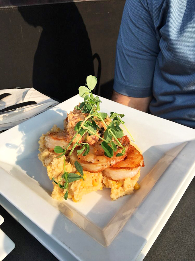 The legendary shrimp and grits that launched a thousand road trips&mdash;plump shrimp nestled on golden cornmeal heaven.