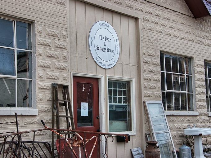 The Pear & Salvage Home doesn't just sell old things – it celebrates them. Where else can you find a rusty garden gate that somehow looks better than anything at the big box stores?