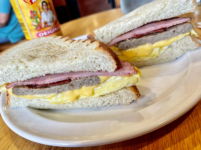 This breakfast sandwich doesn't just start your day&mdash;it launches it into orbit with layers of egg, ham, and cheese that achieve perfect harmony.