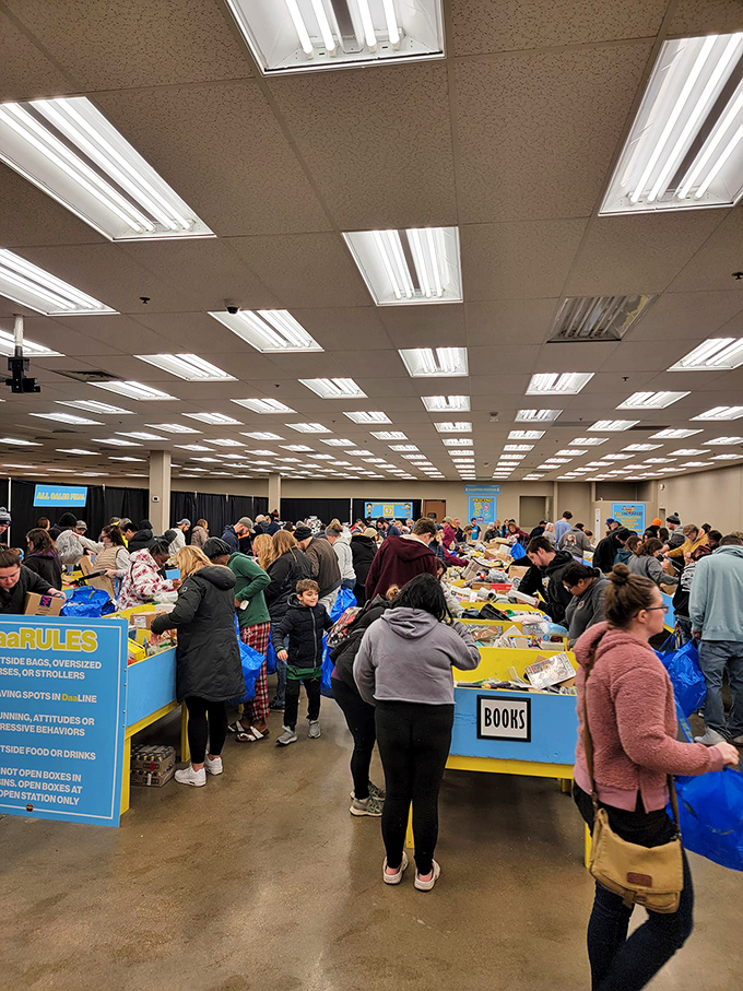 The modern-day gold rush looks like this&mdash;determined shoppers panning through merchandise bins with the focus of brain surgeons.