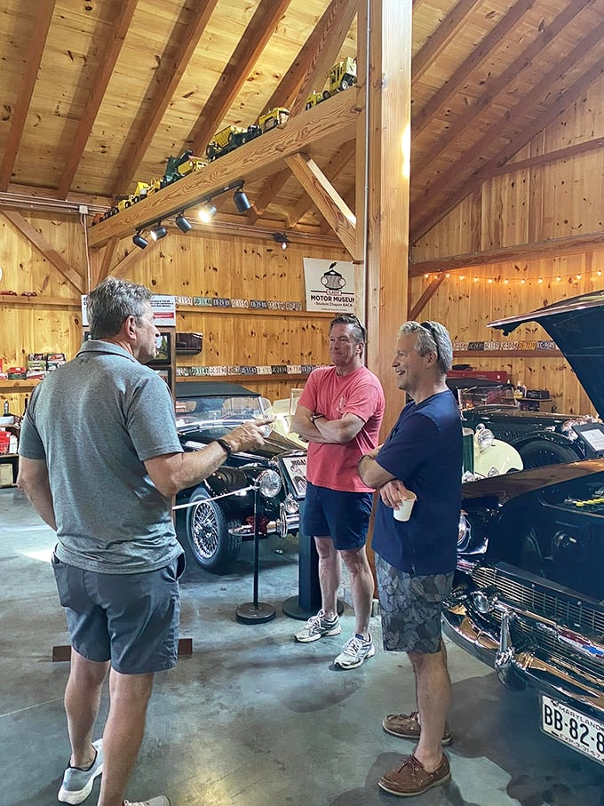 Automotive stories flow as freely as motor oil here, where enthusiasts share memories and knowledge between gleaming fenders and chrome bumpers.