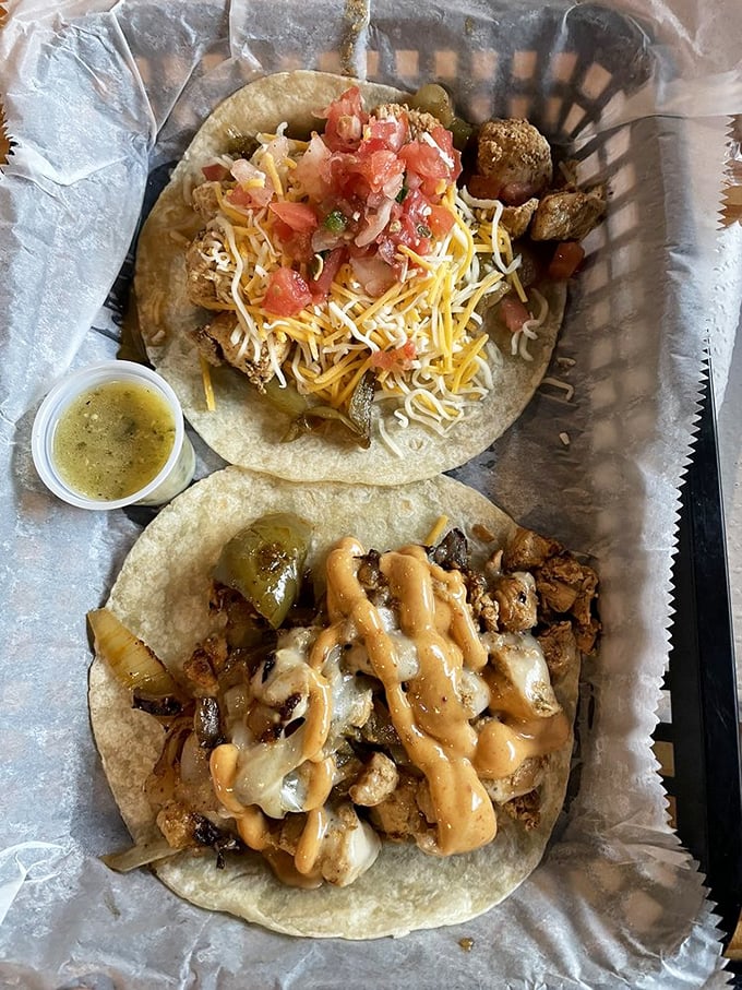 The Watson and Demon tacos aren't having an identity crisis &ndash; they're having a flavor party, and your taste buds are definitely invited.