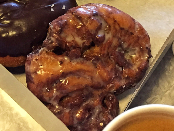 Caramelized edges, tender interior, and enough glaze to make your dentist wince. Nord's apple fritter is what other fritters aspire to be when they grow up.