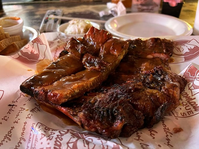 Barbecue this good doesn't need a filter. That glorious sheen isn't Instagram magic&mdash;it's the real-deal marriage of smoke, meat, and that vinegary sauce.