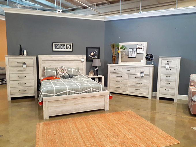 This coastal-inspired bedroom set doesn't just say "beach house"&mdash;it whispers "grown-up sanctuary" with its perfect blend of style and storage.