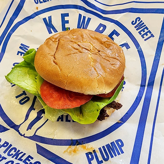Simplicity on a bun&mdash;the kind of straightforward burger that makes you wonder why anyone bothered to complicate the formula in the first place.