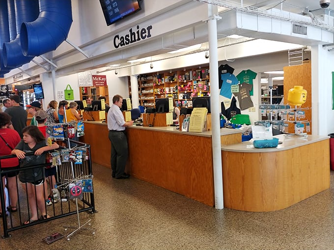 The bustling heart of McKay's operation, where staff members process an endless stream of books, music, and memories. 