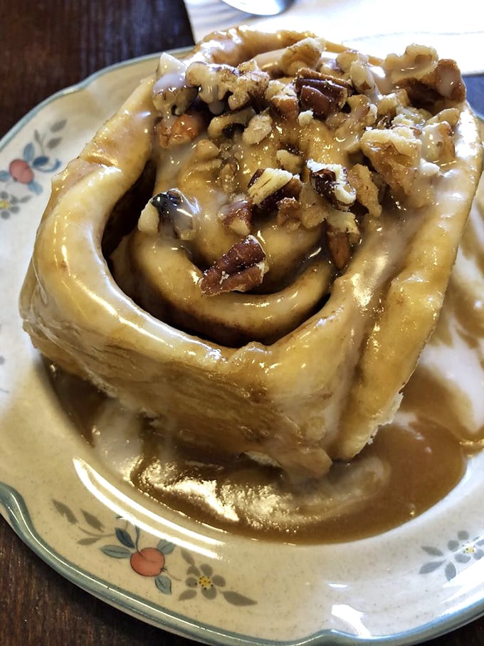 Not just any cinnamon roll&mdash;this nutty variation features a cascade of pecans that turns breakfast into an event worthy of stretchy pants.