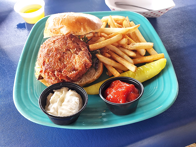 A seafood sandwich that deserves its own zip code. The crispy exterior giving way to flaky fish is the textural tango we all crave.