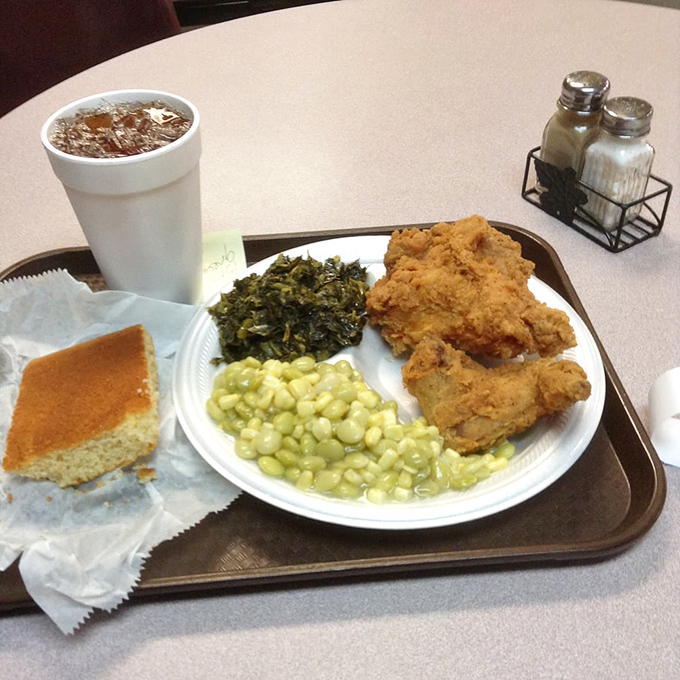 Southern perfection on a cafeteria tray. This is what angels eat when nobody's looking.