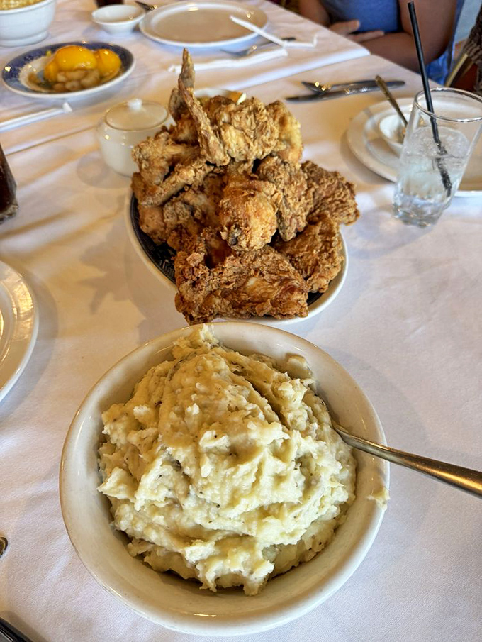 This isn't just dinner; it's edible architecture &ndash; a monument to comfort food with chicken as the golden cornerstone of Kansas cuisine.