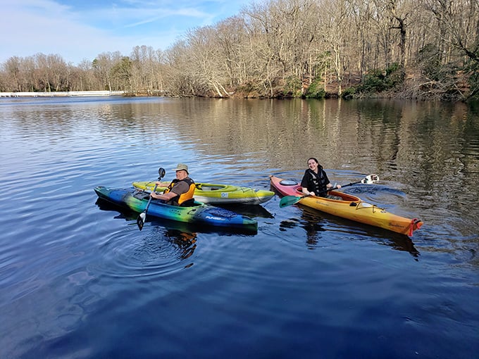 Winter kayaking at Killens Pond&mdash;where the water's cold but the adventure's worth every paddle stroke.