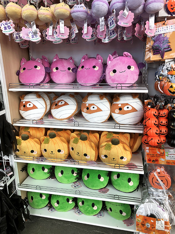 Halloween gets the kawaii treatment with plush pumpkins, mummies, and creatures so cute they're more "aww" than "boo."