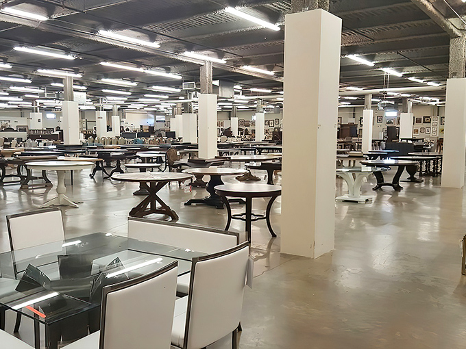 Dining table paradise where you can envision Thanksgiving dinners without the folding card table for the kids.