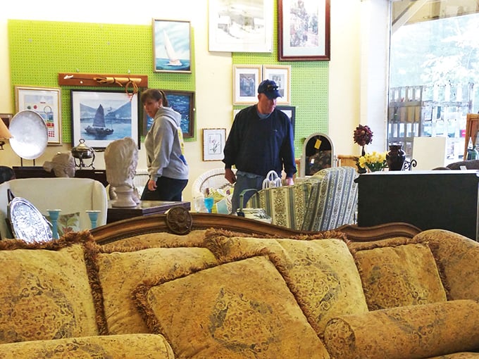 Treasure hunters in their natural habitat, scanning the landscape for that perfect piece to complete their collection.