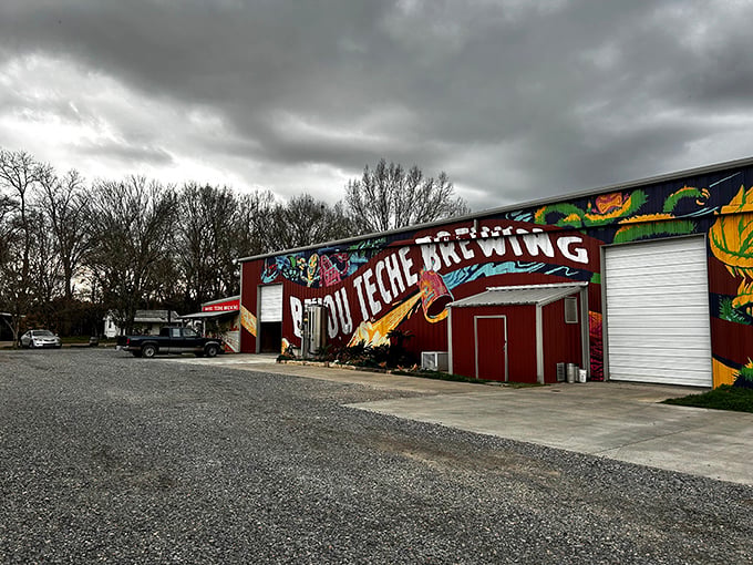 Bayou Teche Brewing's colorful exterior promises what's inside &ndash; bold flavors inspired by generations of Cajun culture.