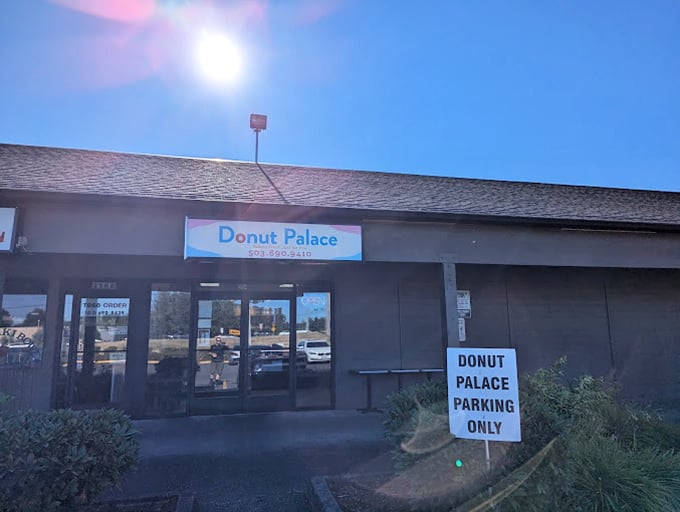 Don't let the humble sign fool you&mdash;inside awaits royalty of the fried dough variety. No crowns required, just an appetite. 