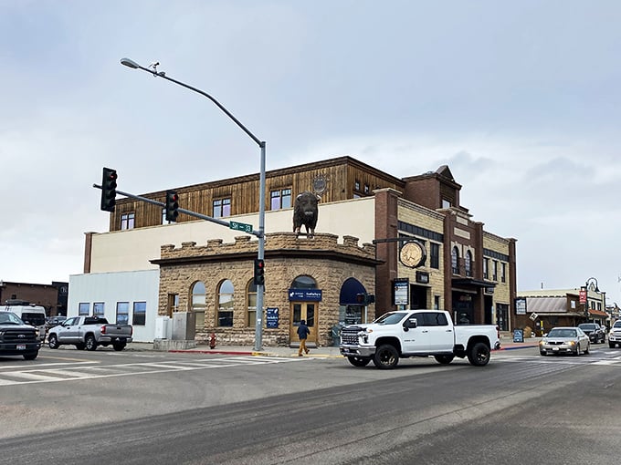 Even the post office in Driggs comes with a mountain view - government services with a side of spectacular.