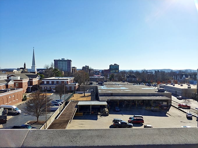 Barcelona? Nope, just Fayetteville's stunning skyline where neighbors debate the best viewing spots over locally-roasted coffee.