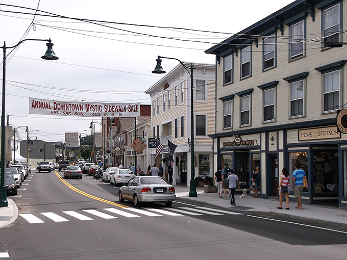 Groton's town center invites you to slow down and stay awhile. The bench is waiting for you! 