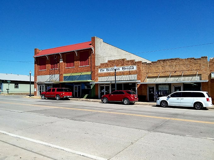 Healdton's modest town hall says everything about this community&mdash;no frills needed when you've got neighbors who have your back.