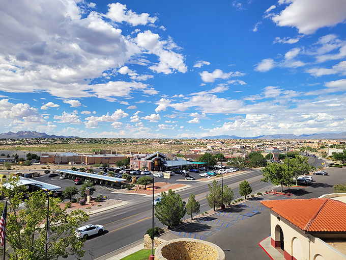 Las Cruces spreads across the valley floor, surrounded by mountains that offer million-dollar views on a fixed-income budget.