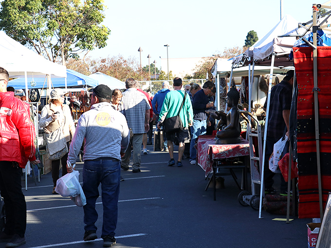 The Long Beach Antique Market sprawls beneath palm trees and blue skies. Time travel has never been this accessible&mdash;or this fun!