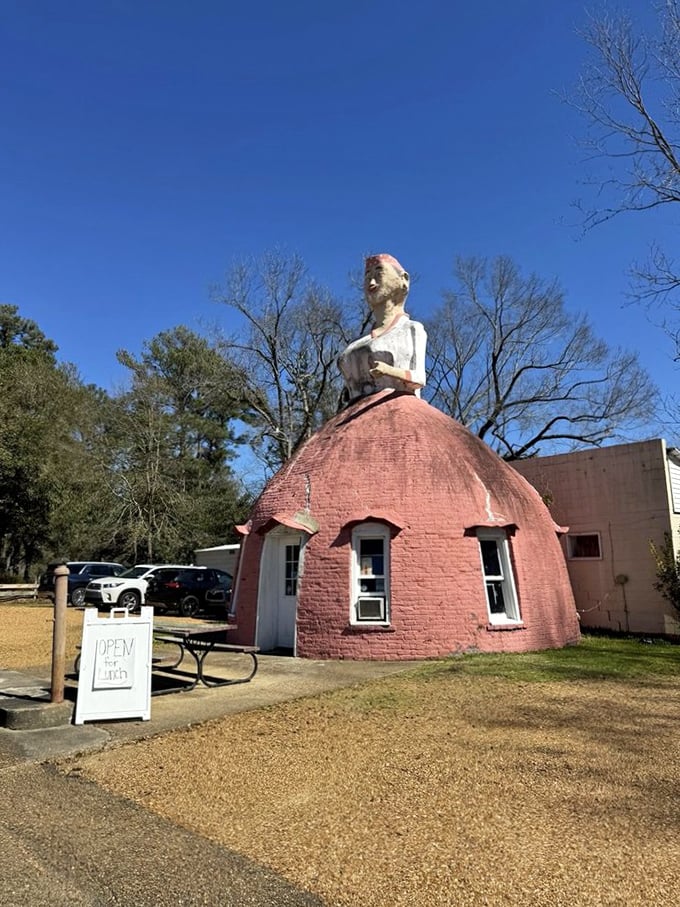 Mammy's Cupboard may be the quirkiest restaurant building in America &ndash; a giant pink dome that houses pancakes so good you'll forgive its unusual architecture.