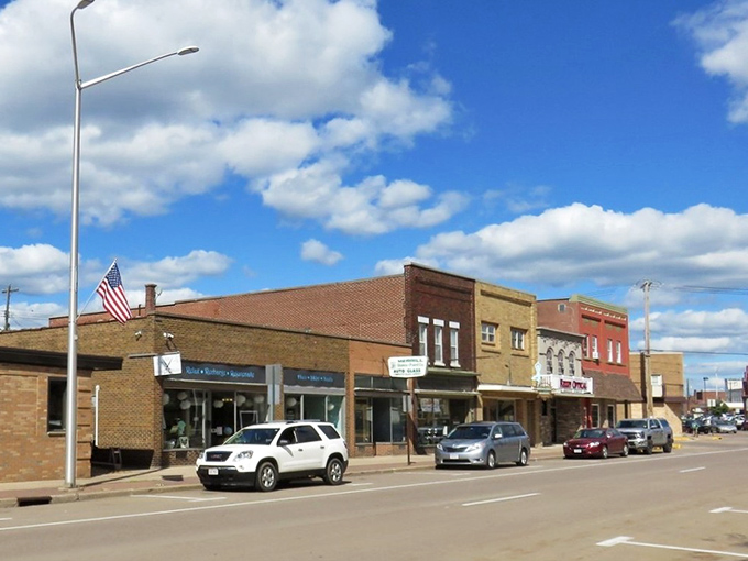 Merrill's classic American main street&mdash;where your Social Security check doesn't immediately wave a white flag of surrender.
