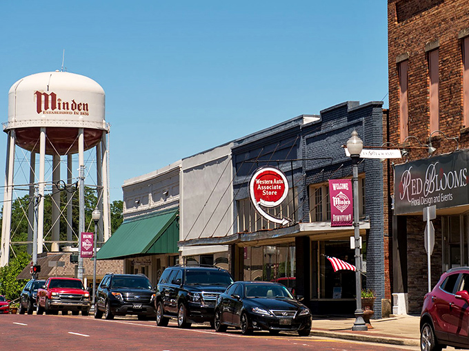 Minden's downtown could win "Most Likely to Make You Forget What Century It Is" with those stunning brick buildings.