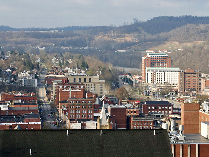 Morgantown's skyline rises from the valley like a miniature Manhattan with a mountain accent.