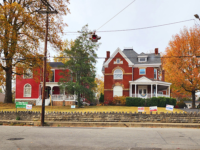 Charming brick homes and vibrant autumn leaves welcome you as you stroll through the historic streets of beautiful Paris today.