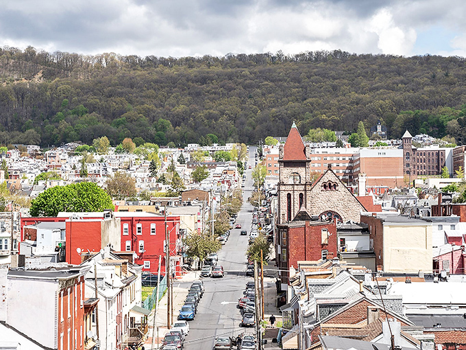 Reading's historic buildings stand proudly against blue skies, offering charm without the painful price tag.