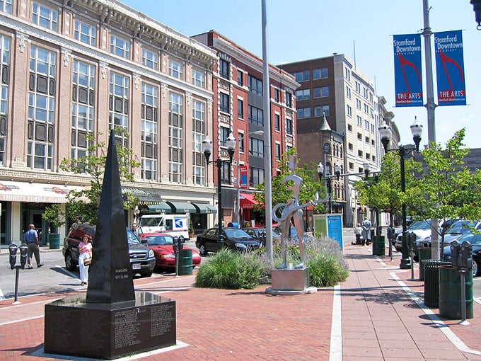 Stamford's historic downtown buildings create a charming streetscape where old-world architecture meets modern urban living.