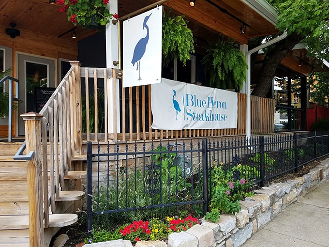 Blue Heron's charming porch invites you to slow down. This Lexington gem proves great steakhouses don't need to shout &ndash; they just need to serve amazing food.