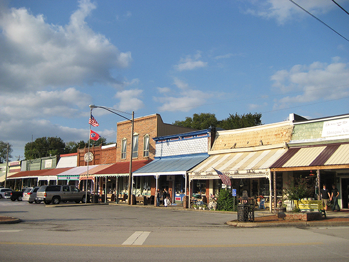 You know you've found somewhere special when the town square has more antique shops than stoplights—Bell Buckle's timeless appeal captured.