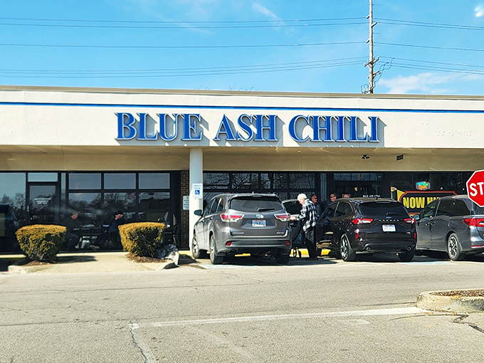 Blue Ash Chili: The outdoor seating might be simple, but what happens to your taste buds when that first bite of 5-way hits is anything but.